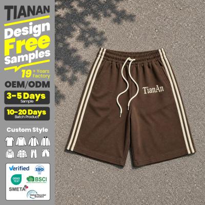 China Tianan Hot Supplier Custom High Quality Men's Shorts Embroidered Summer Essential Casual Pure Cotton Baggy Shorts for Men for sale