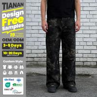 China Tianan High Quality Custom Men's Camouflage Jeans Pants Mule Pockets Baggy Cargo Jeans Men Streetwear Camo Big Pocket Jeans for sale