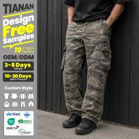 China Tianan Hot Supplier Custom Men Cargo Pants Camouflage Baggy Multi-pocket Vintage Distressed Streetwear Men's Pants High Quality for sale
