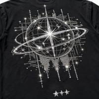 China Hot Supplier Custom Men's T-shirt High Quality Heavyweight Oversized Custom Cotton Dtg Print Rhinestone t Shirts for Men for sale