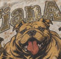 China OEM Custom Rhinestone Solid T-shirt Vintage Acid Wash O Neck Heavyweight 220g CottonScreen Printed Gothic Knitted t Shirts Men for sale