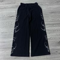 China Dongguan Manufacturer Custom Baggy Waffle Fabric Men's Casual Pants High Quality Sweat Wide Leg Sports Flared Mens Sweatpants for sale