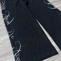China Dongguan Manufacturer Custom Baggy Waffle Fabric Men's Casual Pants High Quality Sweat Wide Leg Sports Flared Mens Sweatpants for sale