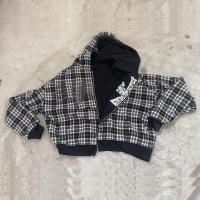 China Mingarment Reversible Plaid Zip Up Hoodie | Men's Acid Wash Leopard Gothic Patchwork Oversized Streetwear Sweatshirt, OEM ODM Two Sides Wear Vintage Outerwear for sale