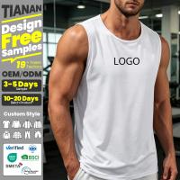 China Tianan Wholesale Custom High Quality Men Knitted Vest Breathable Quick Dry Summer Gym Sports Tank Top for sale