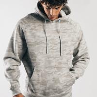China Custom Logo Winter Warm Cotton Hoodies Drawstring Front Pocket Men Loose Fit Hoodie for sale
