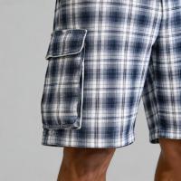 China Tianan Clothing Logo Custom Men's Plaid Cargo Shorts Multi-pocket Casual Comfortable Breathable Summer Street Shorts for Men for sale