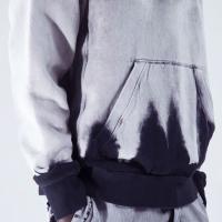China High Quality Gradual Acid Wash Men'S Pullover Hoodies Custom Logo Fashion 100 %Cotton Heavyweight Loose Plus Size Hoodie Men for sale
