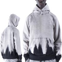 China High Quality Gradual Acid Wash Men'S Pullover Hoodies Custom Logo Fashion 100 %Cotton Heavyweight Loose Plus Size Hoodie Men for sale