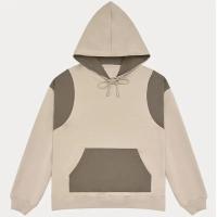China Custom French Terry Unlined Men'S Hoodies Heavyweight Drop Shoulder Long Sleeve Color Blocked Oversized Hoodie With Drawstring for sale