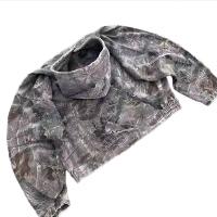 China Vintage Realtree Camo Hoodie, Distressed Raw Edge Hunting Sweatshirt, Oversized Washed Tree Print Streetwear Pullover Hooded Top For Men for sale