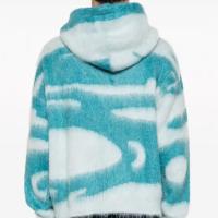 China Winter Fashion Mohair Men Hoodies Custom Warm Thick Jacquard Knit Pullover Plus Size Hooded Wool Fuzzy Long Sleeve Men'S Sweater for sale