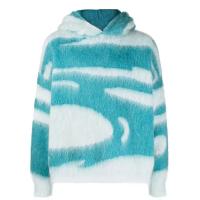China Winter Fashion Mohair Men Hoodies Custom Warm Thick Jacquard Knit Pullover Plus Size Hooded Wool Fuzzy Long Sleeve Men'S Sweater for sale