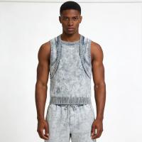 China Men's Hip Hop Tank Tops Custom 230 GSM 100% Cotton Activewear Solid Plain Bodybuilding Fitness Men Gym Training Tactical Vest for sale