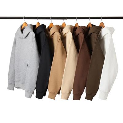 China OEM/ODM Customizable 100% Cotton Hoodie for Men New Fashion Brand Plain Pullover With Hooded Collar Size XL No Drawstring for sale
