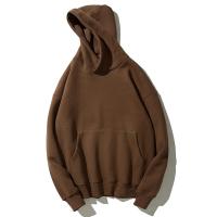 China OEM/ODM Customizable 100% Cotton Hoodie for Men New Fashion Brand Plain Pullover With Hooded Collar Size XL No Drawstring for sale