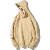 China OEM/ODM Customizable 100% Cotton Hoodie for Men New Fashion Brand Plain Pullover With Hooded Collar Size XL No Drawstring for sale