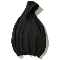 China OEM/ODM Customizable 100% Cotton Hoodie for Men New Fashion Brand Plain Pullover With Hooded Collar Size XL No Drawstring for sale