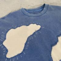 China Manufacturer Vintage High Quality Embroidery Double Layer Long Sleeve Tshirt Wholesale Custom French Terry Men Cotton T-Shirt for sale