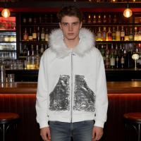 China Clothing Manufacture Custom Heavyweight Fur Sequins Hood Oversized Fit Zip up Streetwear Hip Hop Designer Cotton Hoodie for Men for sale
