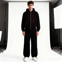 China Custom Casual Jogger Outdoor Sweatsuit Manufacturer Blank Baggy Oversized Streetwear Tracksuit Flared Sweatpants and Hoodie Set for sale