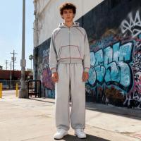 China Custom Casual Jogger Outdoor Sweatsuit Manufacturer Blank Baggy Oversized Streetwear Tracksuit Flared Sweatpants and Hoodie Set for sale