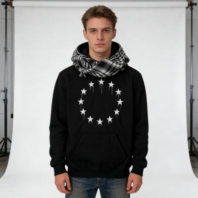 China Custom High Quality Vintage Pullover Casual Hoodie Men Heavyweight 100% Cotton Oversized Boxy Fit Streetwear Hip Hop Hoodie for sale