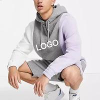 China Custom High Quality Xxxxl Hoodies 100% Cotton Quarter Zip up Printing Fleece Patchwork Blank Plain Men Hoodie for sale