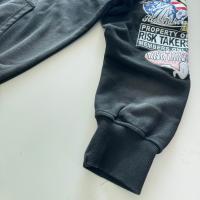 China Streetwear 600 Gsm Heavyweight Vintage Boxy Zipper Hoodie Custom Acid Washed Distressed Embroidery Sun Faded Zip up Hoodie Men for sale