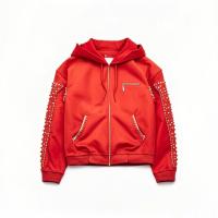 China Wholesale Custom Designer Rhinestone Heavyweight Blank Hoodie for Men Streetwear High Quality 450 Gsm Acid Wash Zip up Hoodie for sale