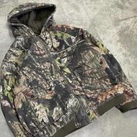 China Streetwear All Camouflage Prints Men'S Sweatshirt Jacket Custom Distressed Vintage Cashmere Zip up Hunting Camo Cargo Hoodie for sale