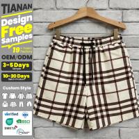 China Tianan Men's Color Block Plaid Shorts Latest Design Custom Men Shorts Wholesale Casual Wear Men Shorts Lightweight Men Shorts for sale