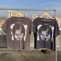 China High Quality Sun Faded Tee Fashionable Oversized Breathable Regular Fit Tshirt Custom Running Boxy Summer Men's Cartoon T-shirt for sale