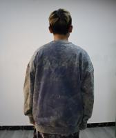 China Custom Vintage Tie-Dye Men'S Hoodies & Sweatshirts Manufacturers Wholesale Heavyweight Distressed Cropped Oversized Sweatshirt for sale