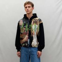 China Manufacturer Custom French Terry Graphic Baggy Heavyweight Printed Men's Hoodie High Quality Oversized Zip up Streetwear Hoodie for sale