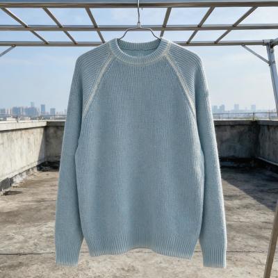China Custom Men Stylish Knit Pullover Jumper Sweater American Vintage Heavyweight Oversized Retro Streetwear Winter Long Sleeve Top for sale