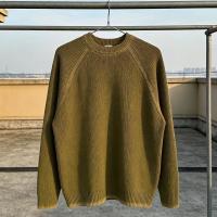 China Custom Men Stylish Knit Pullover Jumper Sweater American Vintage Heavyweight Oversized Retro Streetwear Winter Long Sleeve Top for sale