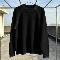 China Custom Men Stylish Knit Pullover Jumper Sweater American Vintage Heavyweight Oversized Retro Streetwear Winter Long Sleeve Top for sale