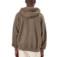China OEM Custom logo Men's Hoodies Knitted Reversible Zip up Sweatshirts 100% Combed Cotton French Terry Zipper Blank Plain Hoodie for sale