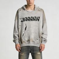 China Tiktok Hot Selling High Quality Vintage Acid Wash Sun Faded Hoodie Blank Print Top Custom Cropped Pullover Oversized Hoodie Men for sale