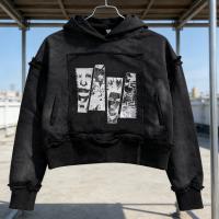 China Clothing Manufacturer Custom Heavyweight Oversized Streetwear Men's Hoodie Printed Embroidered 100%cotton Side Pocket Sweatshirt for sale