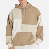 China Wholesale Custom Men Hoodies Vendors 100 Cotton Heavy Weight Splicing Oversized Streetwear Vintage Pull Over Hoodie for Men for sale