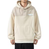 China Heavyweight Oversized Fleece Men'S Hoodie Custom Embroidered Patchwork Wholesale Clothes Boxy Hoodie Sweatshirt for Men for sale