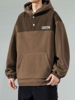 China Heavyweight Oversized Fleece Men'S Hoodie Custom Embroidered Patchwork Wholesale Clothes Boxy Hoodie Sweatshirt for Men for sale