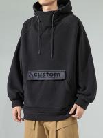 China Heavyweight Oversized Fleece Men'S Hoodie Custom Embroidered Patchwork Wholesale Clothes Boxy Hoodie Sweatshirt for Men for sale