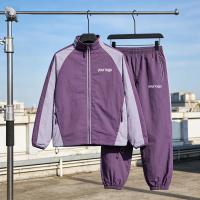 China Custom High Quality Windproof Zip up Patchwork Sweatsuit Heavyweight Nylon Streetwear Tracksuit Adjustable 2 Two Piece Sets for sale