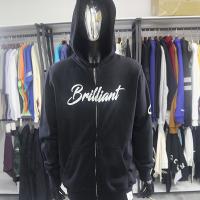 China China Manufacturer for Custom Clothes Puff Print Zipper Hoodie Red & Black Hoodie With Zipper Casual Zip-up Hoodies for sale