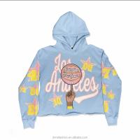 China Streetwear Top Men Women Hoodie Casual Raw Hem Hoodies Sweatshirts Unisex Cut Edge Hoodie Print 50 Knitted Fabric Print Pattern for sale