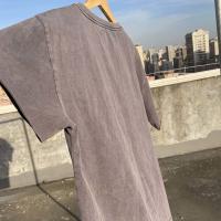 China Custom Vintage Acid Wash Oversized Baggy Boxy Fit Cartoon Streetwear T-shirt Summer Us Size Rib Knit Tee Seamless Printed Tshirt for sale