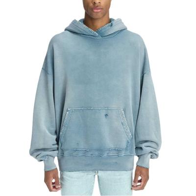 China OEM Acid Washed Pullover Oversized Hoodie Custom Tie-Dye Print 100% Cotton Sweatshirts Plus Size Men's Boxy Autumn Style for sale